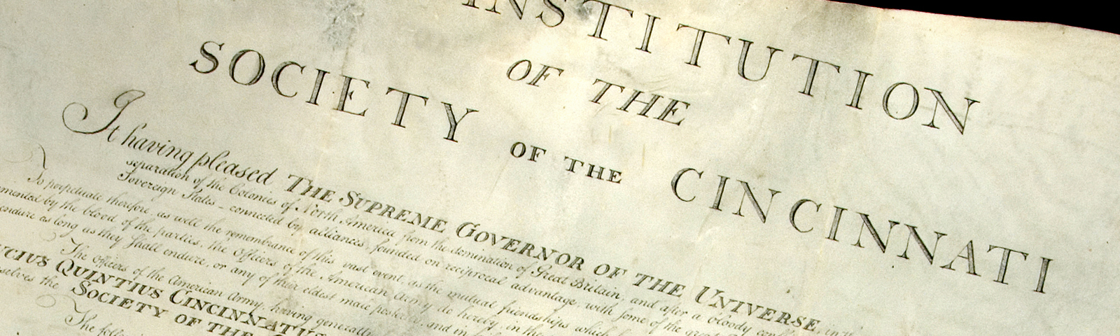 The Institution of the Society of the Cincinnati - The Society of the ...